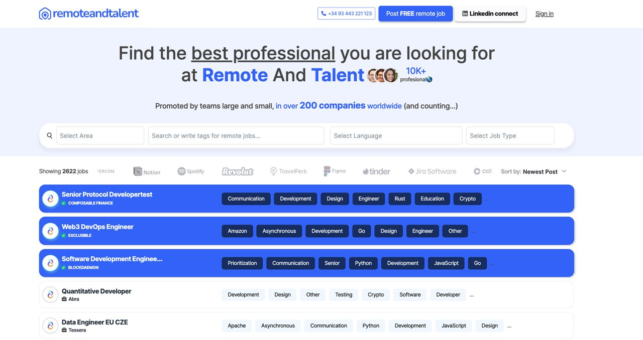 Remote and Talent ® #1 Job Offers & Professional Hiring Platform